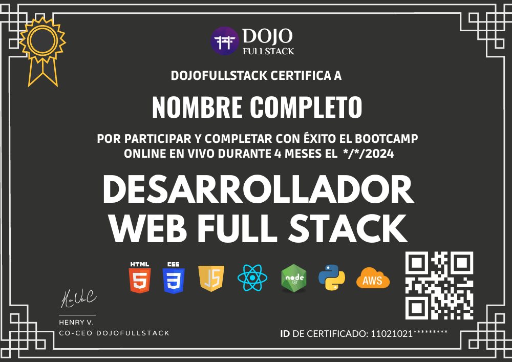 Certificado Web Full Stack Developer