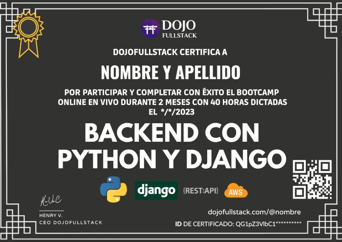 Certificado Backend Developer